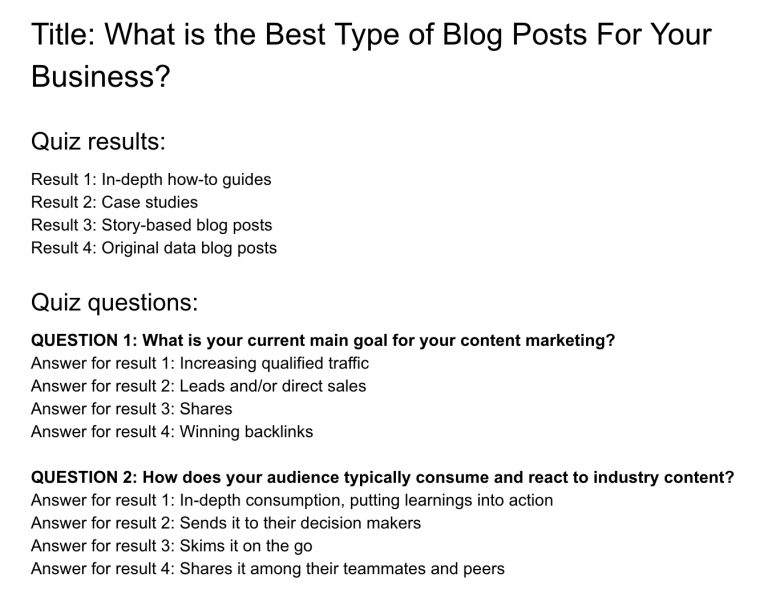 How to Use Quizzes to Start Building an Email List (With No Stress ...